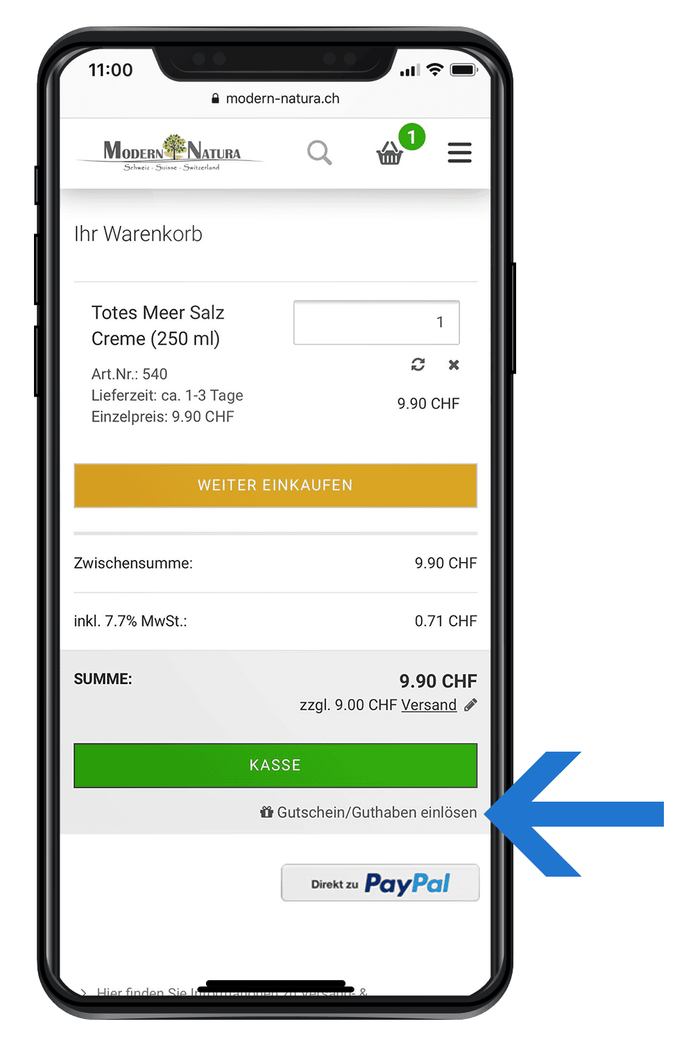Gutscheine / Rabatt Coupons einlösen | Modern-Natura.ch - Schweizer ...