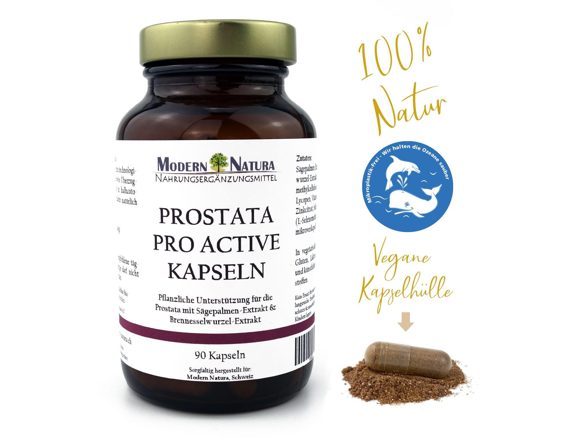 Prostata Pro Active Set: Sägepalmen Kapseln + Brennnesselblätter Tee ...